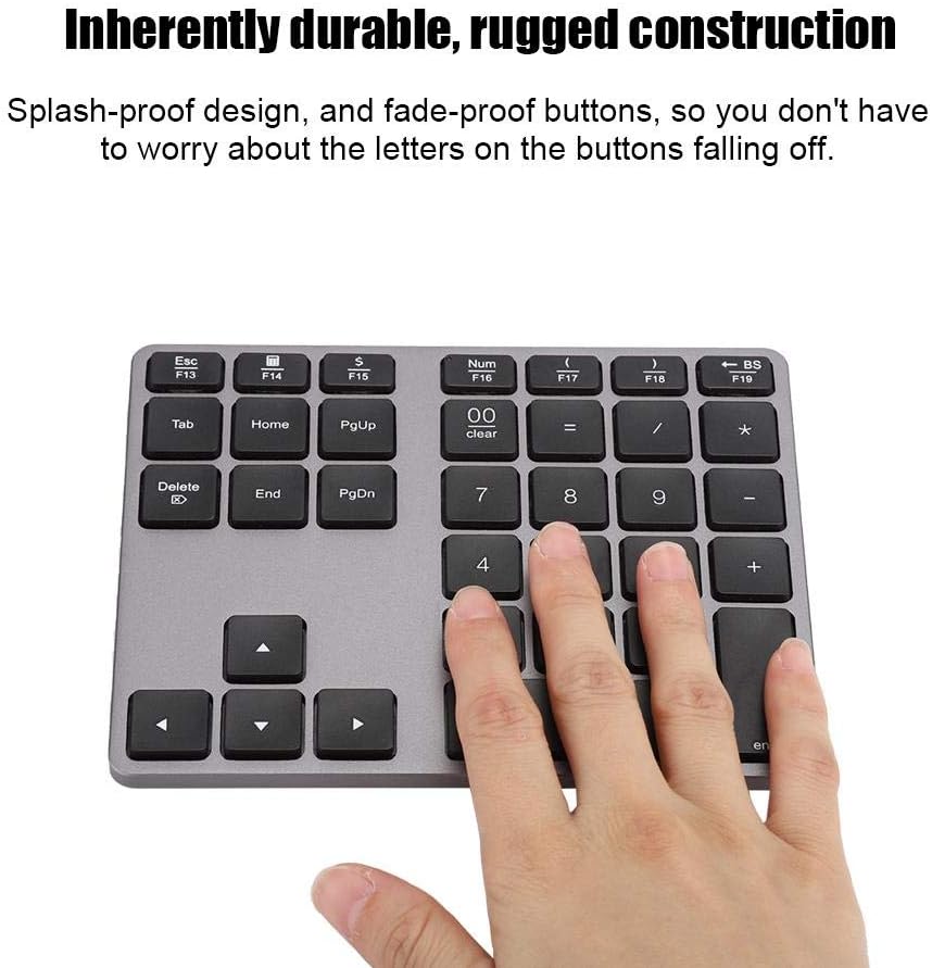 Topiky Numeric Keypad, 2.4G Mini Digital Wireless Bluetooth Numpad ...