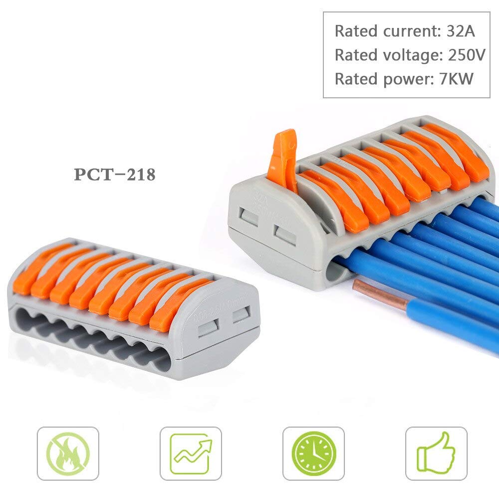 8pin Universal Conductor Compact Wire Connectors Lever Terminal Block ...
