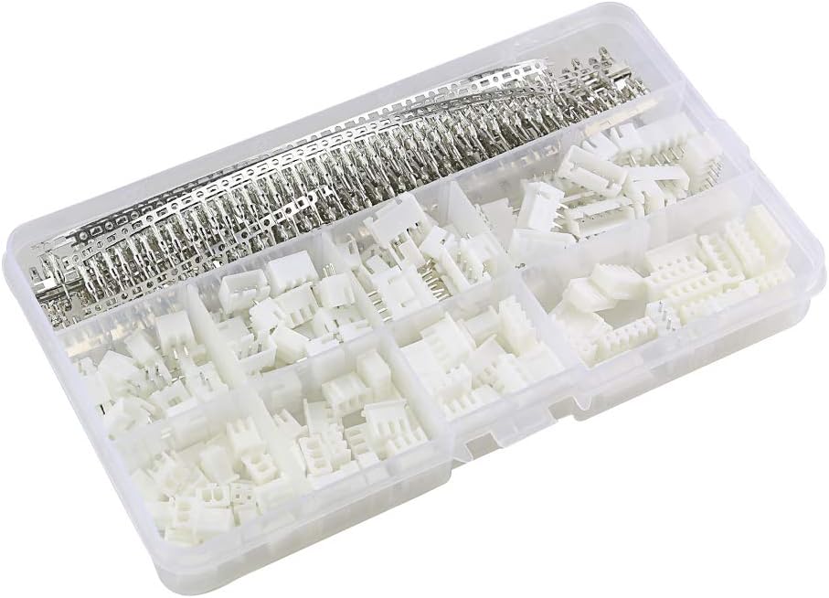 560pcs 2.5mm JST-XH Connector Kit with 2.5mm Female/Male Pin Header, JST-XHP 2/3 / 4/5 Pin ...