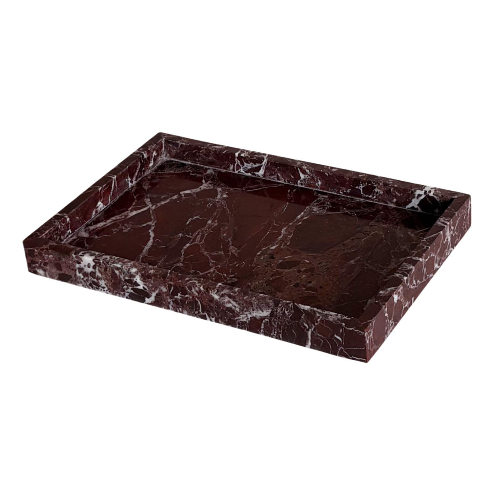 StonePlus Natural Marble Vanity Tray, Cosmetics Towels Tray, Decorative ...