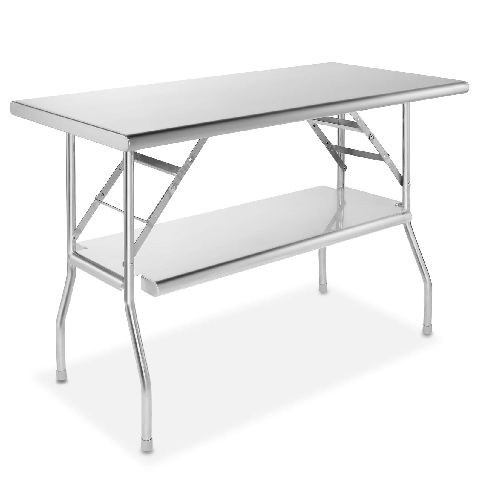 Buy GRIDMANN Stainless Steel Folding Table 48 X 24 Inch With Under Buy GRIDMANN Stainless Steel Folding Table 48 X 24 Inch With Under