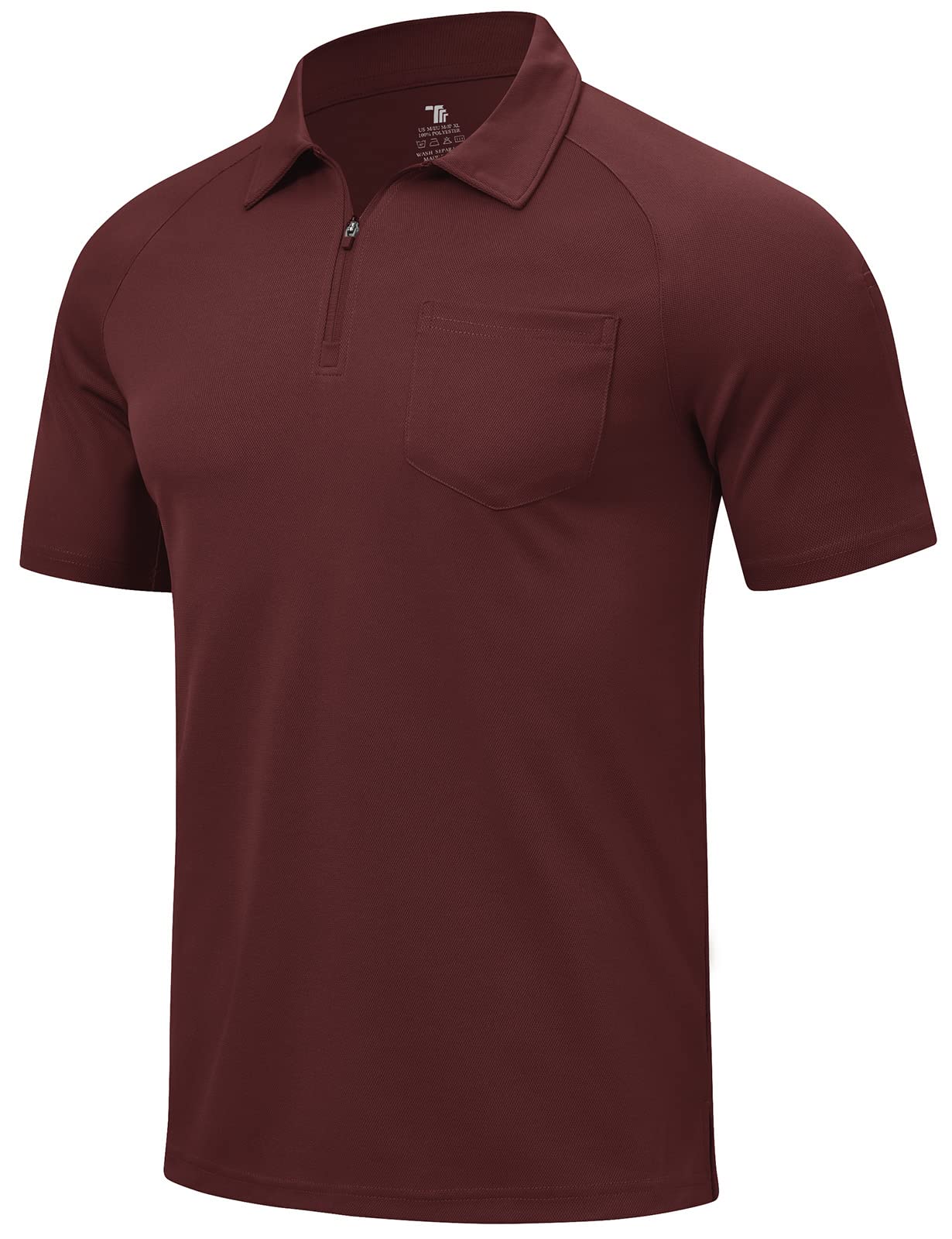 Rdruko Men's Dry Fit Polo with Pocket Lightweight Short Sleeve Outdoor ...