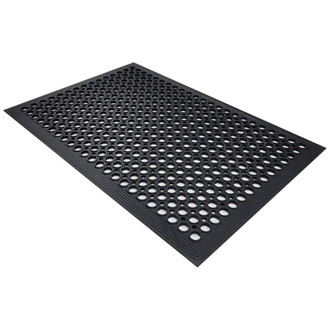 Rubber Floor Safety Mat 2ftx3ft Anti-Fatigue Workshop Drainage Matting ...