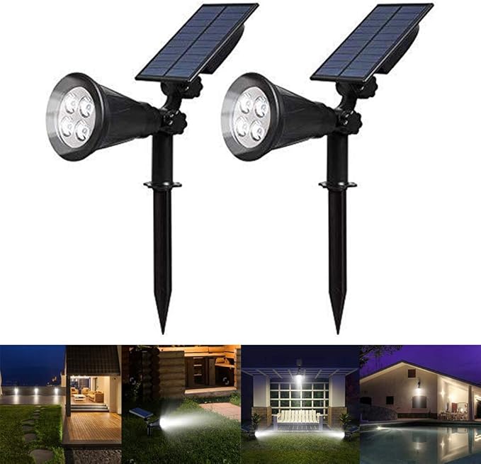 [Pack of 2]Solar Spotlight,Holan Powerful Solar Powered Security ...