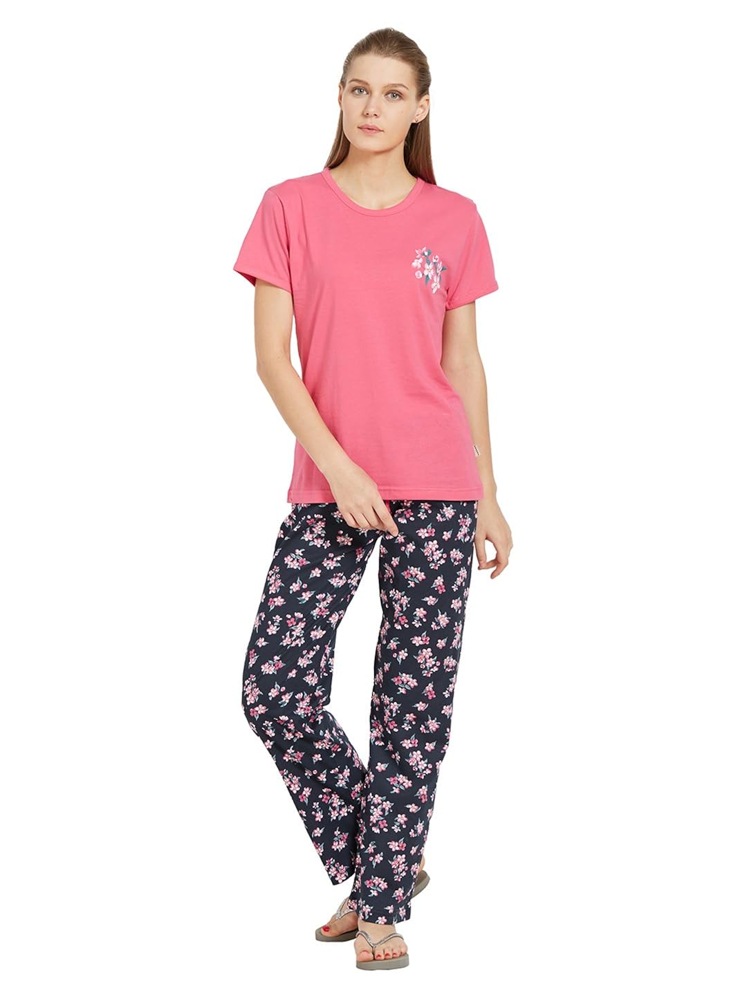 Buy Velvet by night Women's Pyjama Set (VLP2104PNK_Pink_Small) at Amazon.in