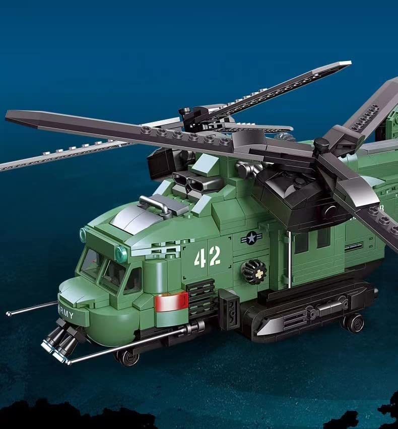 BDYDT Twin Rotor K-MAX Helicopter Building Blocks Sets（705 Pieces） Gift ...