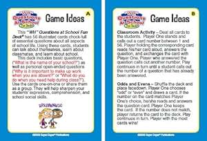 Amazon.com: "WH" Questions At School Fun Deck Cards - Super Duper ...