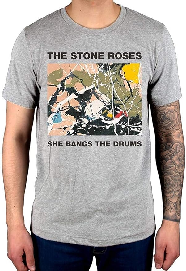 Stone Roses The Logo Mens Short Sleeve T-Shirt Cotton Tops Casual Tees ...
