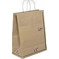 Amazon.com: JET PAPER BAGS 13”x 7”x 17” Virgin Kraft Paper Gift Bags ...
