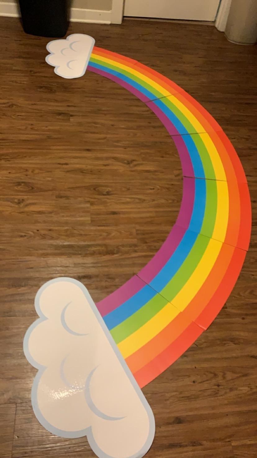 $3/mo - Finance Fun Express Jumbo 10 Ft Long Rainbow Cutouts Backdrop ...