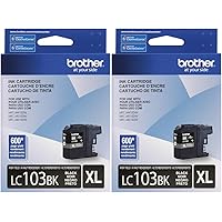 Amazon.com: Brother Printer LC103BK High Yield Ink Cartridge, Black (2 ...