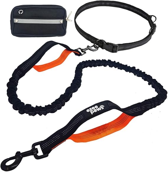 Easy Paws Hands Free Running Dog Lead | Dog Walking Belt Reflective ...