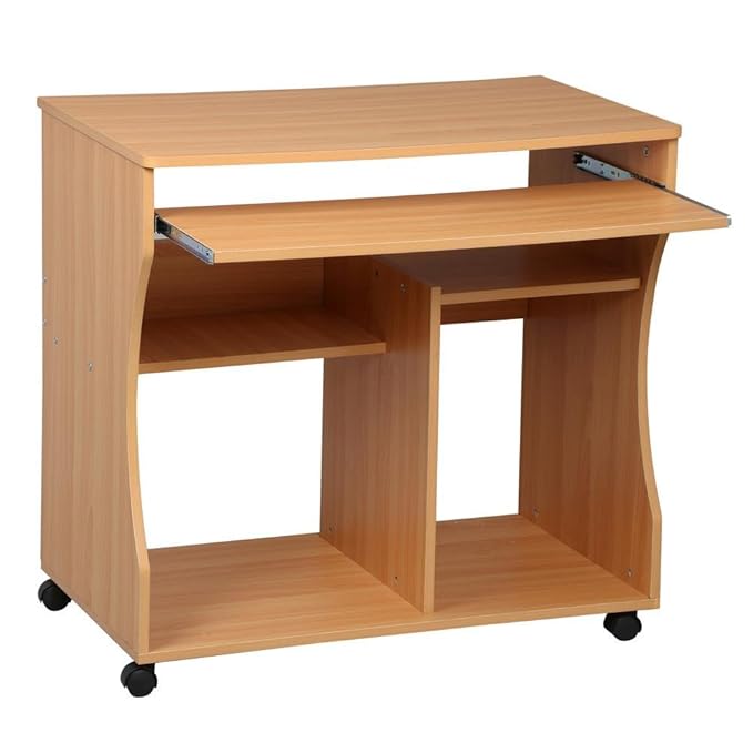 Yaheetech Meuble Bureau Informatique pour Ordinateur à roulettes avec ...