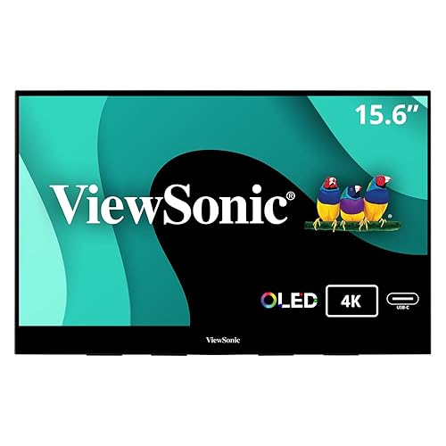 ViewSonic VX1655-4K-OLED 15.6 Inch 4K UHD Portable OLED Monitor with 2 ...