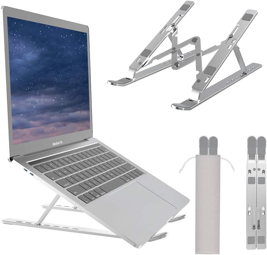 ZBC Support Ordinateur Portable, Support PC Portable Ventilé Aluminium ...