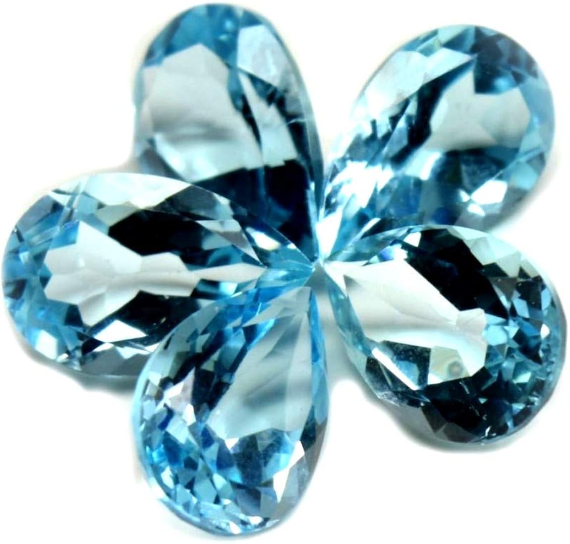 CaratYogi Dimensioni 15X10 MM 5 Pezzi Topazio Originale Pietra preziosa ...