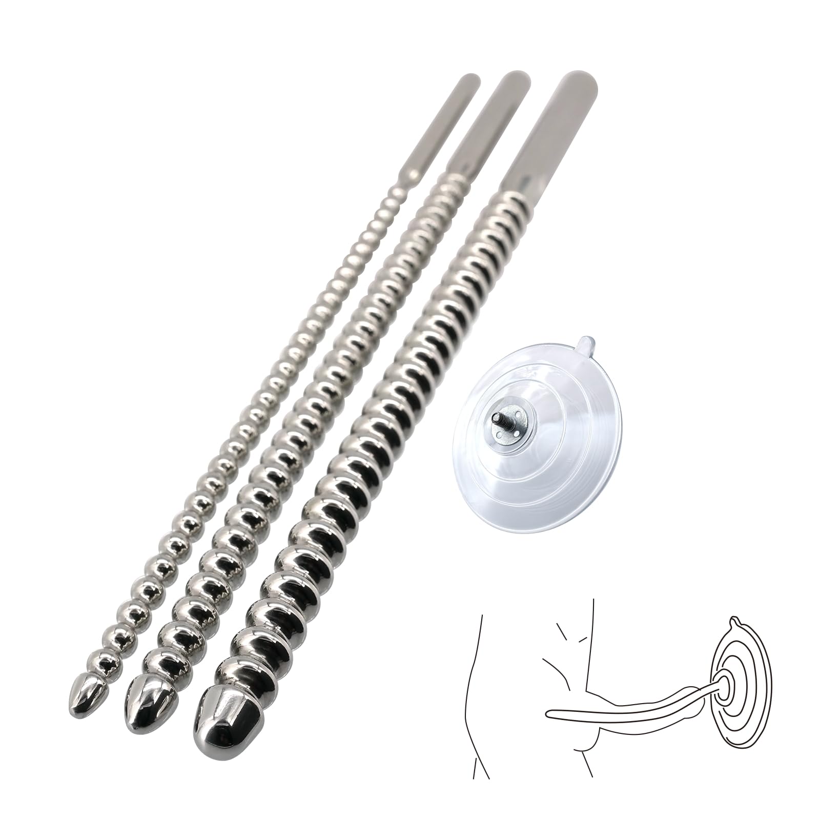 Stainless Steel Urethral Dilator Sound Sex Toys-catheters & Sounds ...