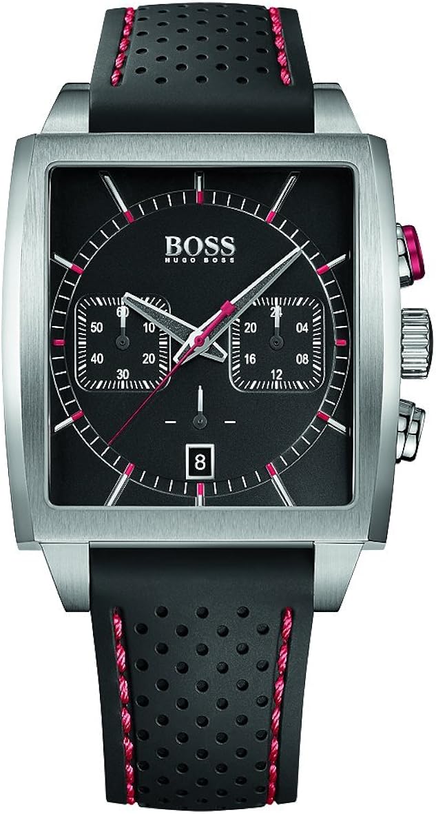 Hugo BOSS Black 1513356 Mens Rectangular Chronograph Watch w/Date ...