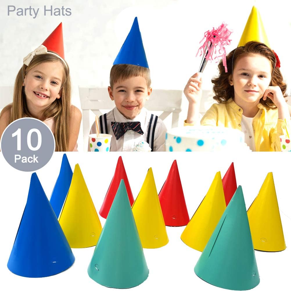 10 Pack Cone Party Hats – Party Hat for Every Head – MUST HAVE PARTY ...