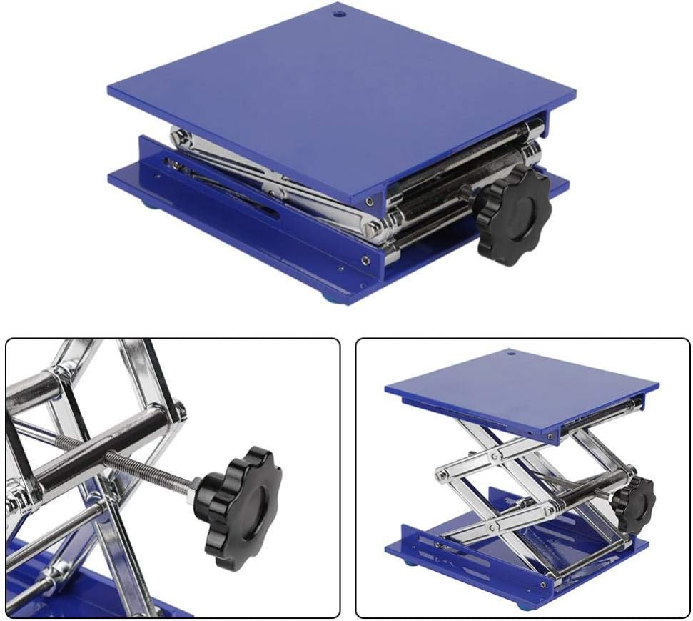 Akozon Lifter 7.9×7.9” Scientific Lab Laboratory Scissor Jack, Aluminum ...