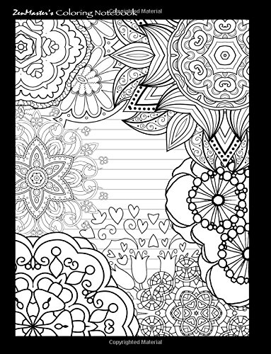Coloring Notebook (black): Therapeutic notebook for writing, journaling ...