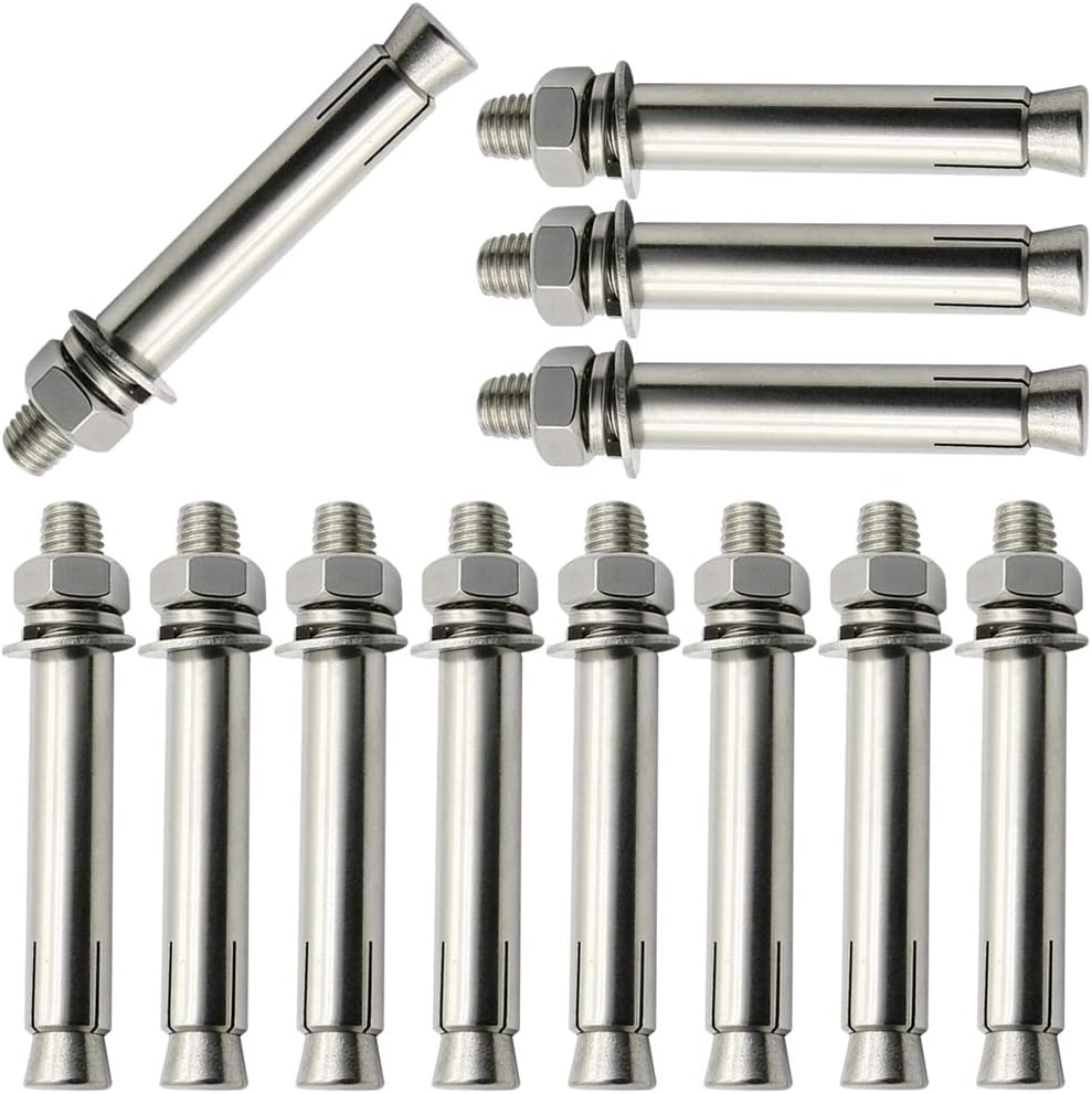 SENDILI 12 Pieces Stainless Steel Expansion Screw Bolts M6 – External ...