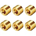Amazon.com: Joywayus Brass Hex Counter Sunk Plug 1/16" NPT Male Pipe Fitting Set Internal Hex ...