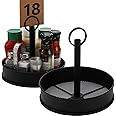 Amazon.com: AVLA 2 Pack Steel Condiment Caddy, Rust-Resistant Seasoning ...
