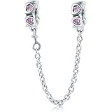 Amazon.com: GW Sterling Silver Rubber Charm Stopper Spacer Safety Chain ...