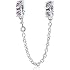 Amazon.com: GW Sterling Silver Rubber Charm Stopper Spacer Safety Chain ...