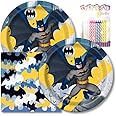 Amazon.com: Batman Happy Birthday Plates & Napkins Party Supplies - 9 ...