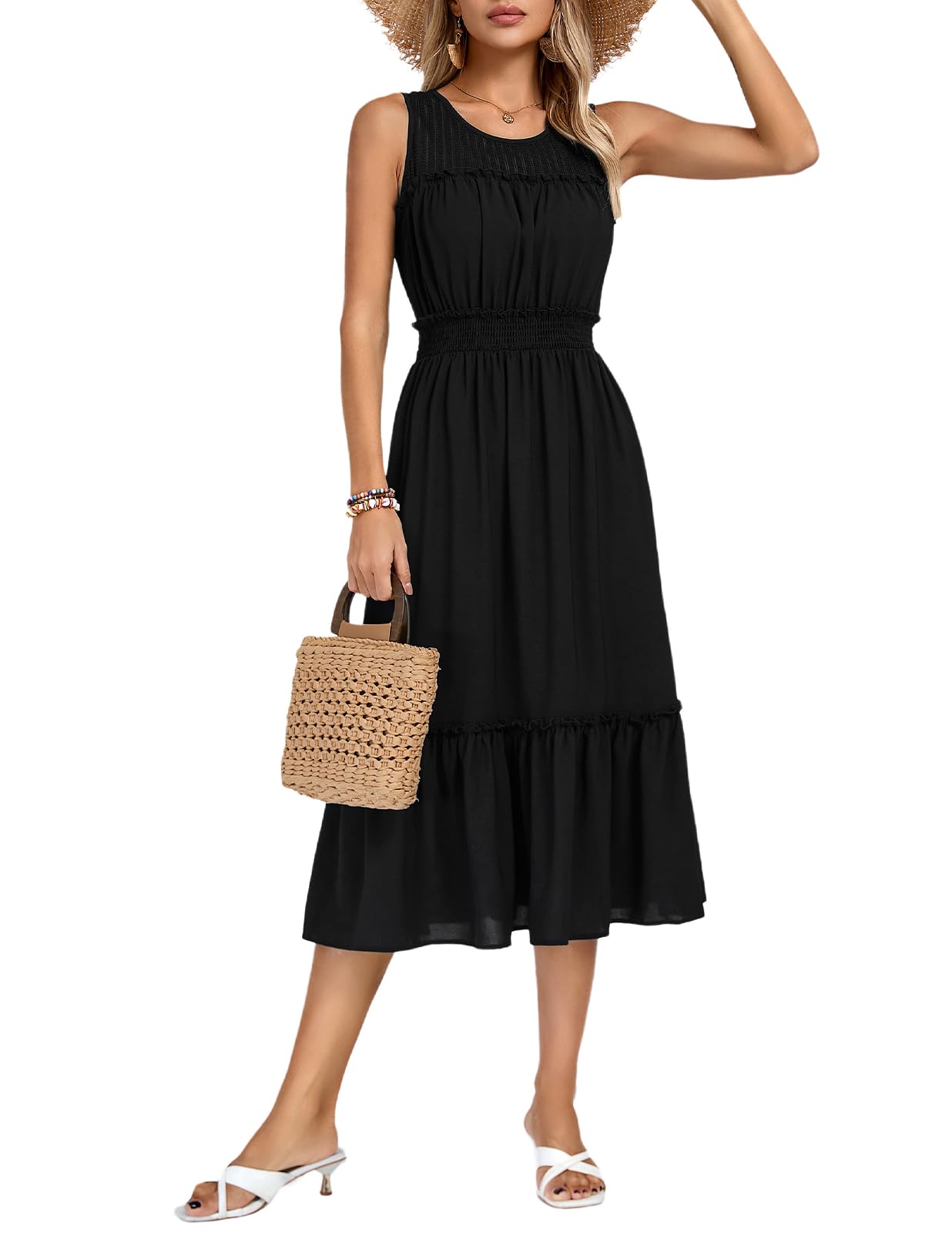 Kate Kasin Dresses for Women Casual A Line Tiered Bridesmaid Wedding ...