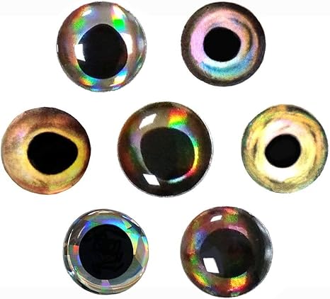 Fishing Lure Eyes 3D Holographic Bait Rig Lure Eyes Multi-Size for Fly ...