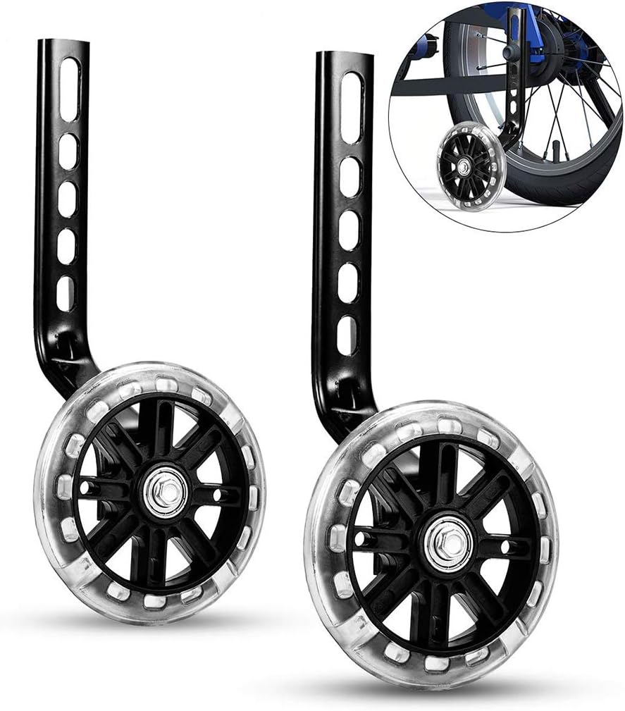 JUSTDOLIFE Ruedines Bicicleta, 1 par de Ruedas de Entrenamiento ...