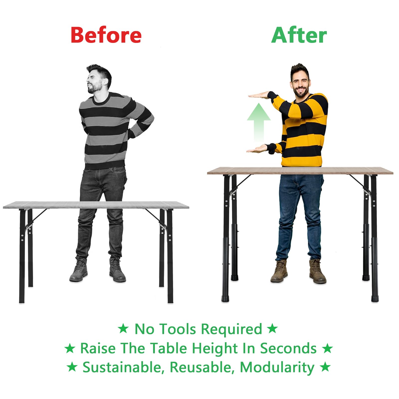 Mua kulusion 4 Packs Table Leg Extenders, Adjustable Table Leg Risers ...