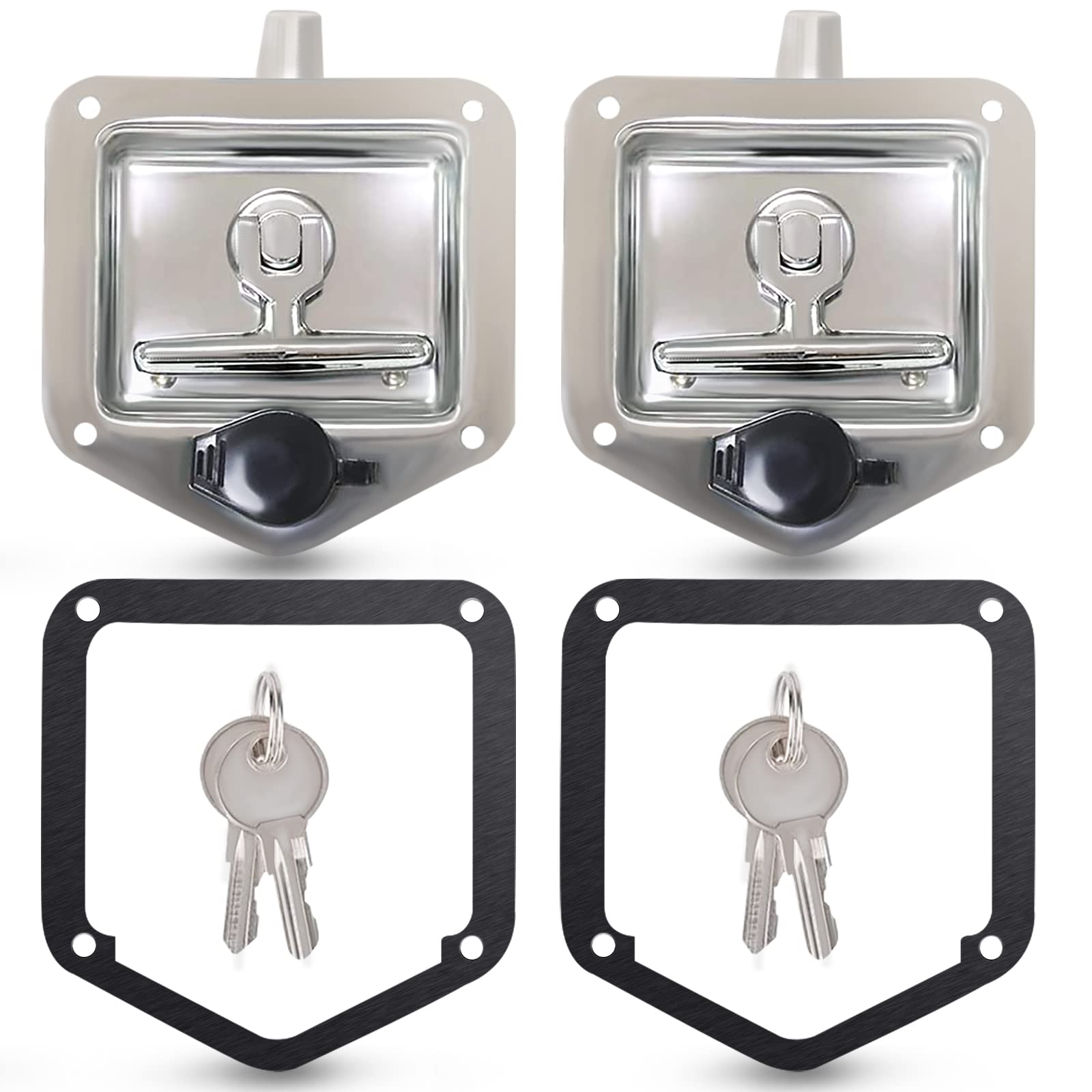Tutor Auto 2-Pack T-Handle Latches, Truck Bed Tool Box Latch with ...