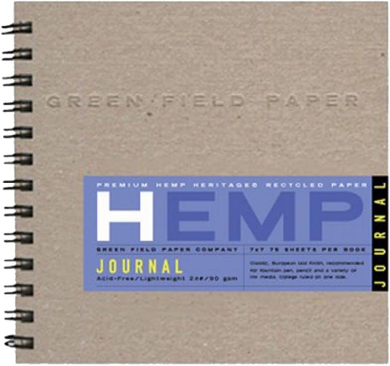 Amazon.com : Hemp Journal Book, Medium 7" x 7" : Drawing Pads And Books ...