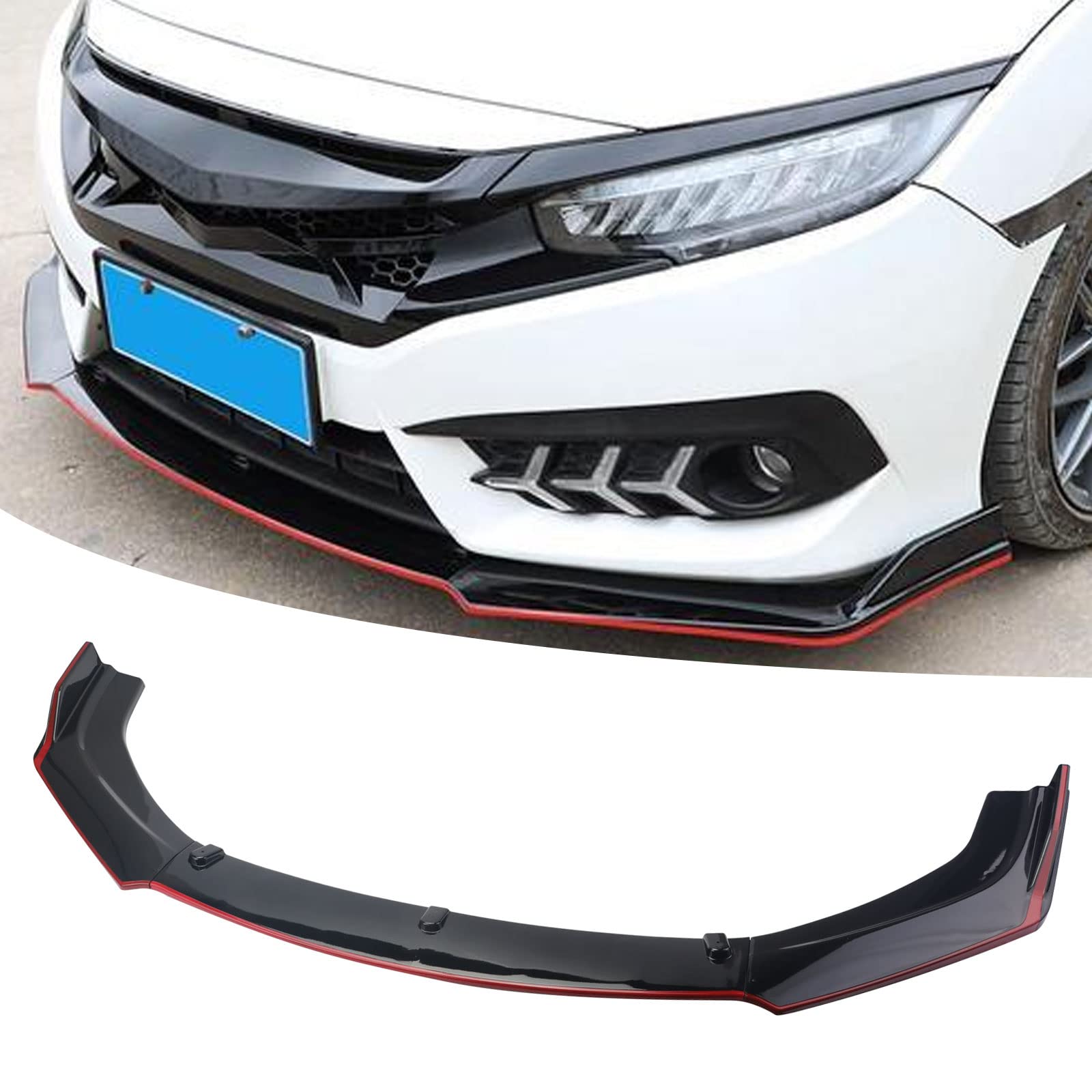AUTOTOP 3PCS 10TH Front Bumper Lip Spoiler Lip Lower Bumper Body Fit ...