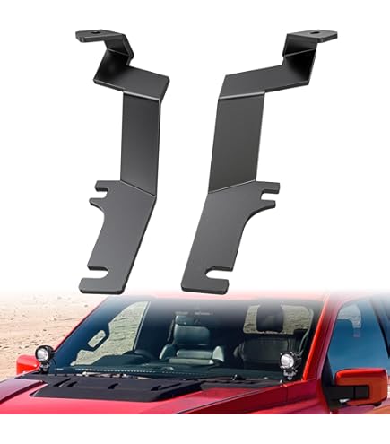 Ditch Light Brackets Hood Hinges Mount Bracket Kit LED Pod Light Ditch ...