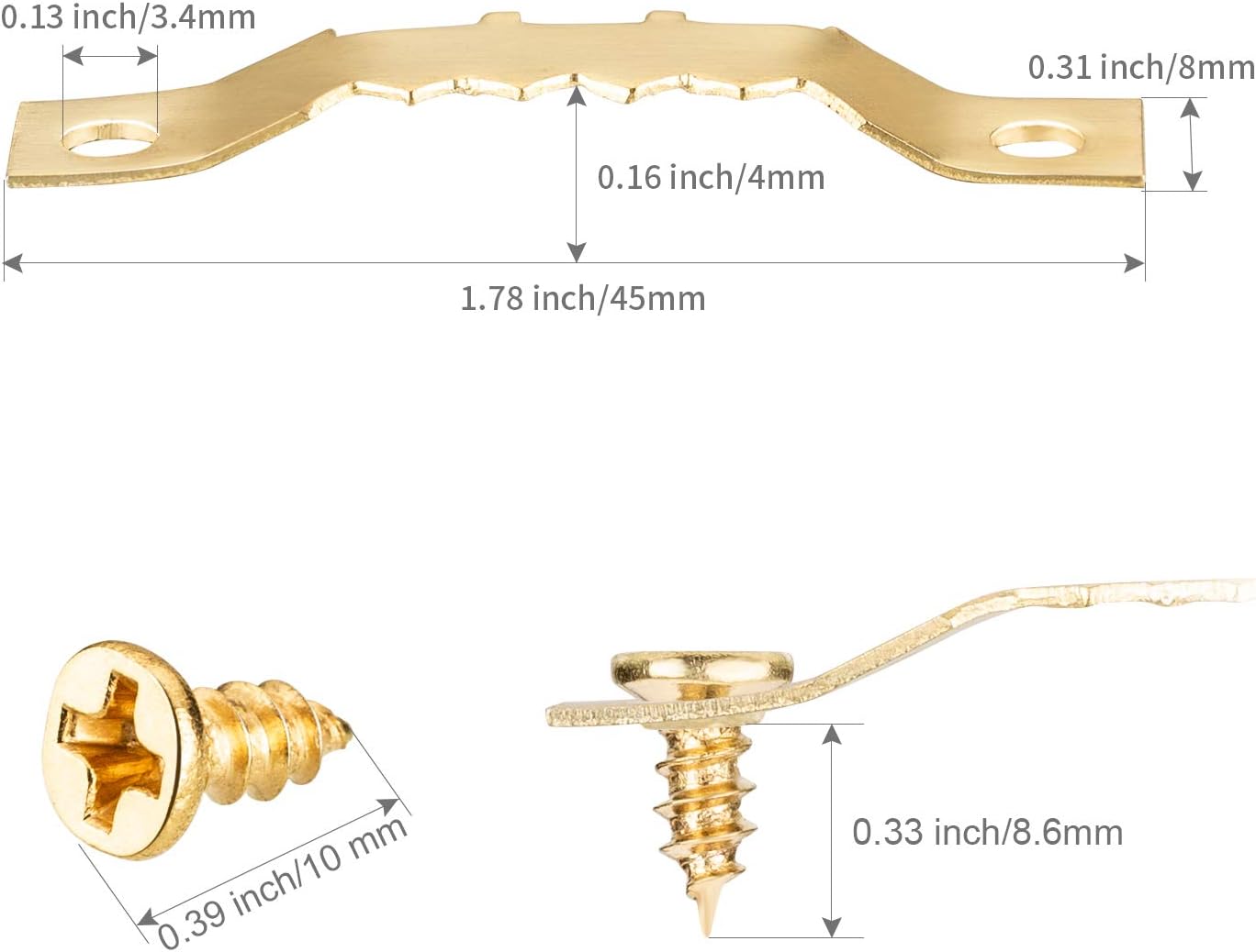 YHYZ Sawtooth Picture Frame Hangers Set with Screws (Gold), Sawtooth ...