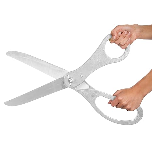 20" Giant Ribbon Cutting Scissors — Large Grey Grand Opening Ribbon ...