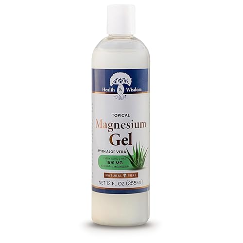 Health and Wisdom Topical Magnesium Gel with Aloe Vera - Magnesium Gel ...