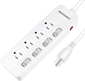 Amazon.com: ROOTOMA Power Strip Surge Protector with Individual ...