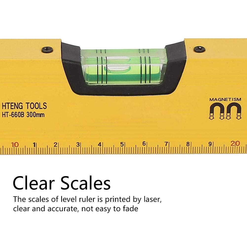 Magnetic Spirit Level Triple Bubble Level Measurement Tool 300mm Spirit ...