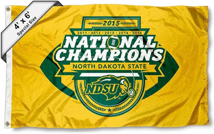 Amazon.com : College Flags & Banners Co. NDSU Bison 4'x6' 2015 National ...