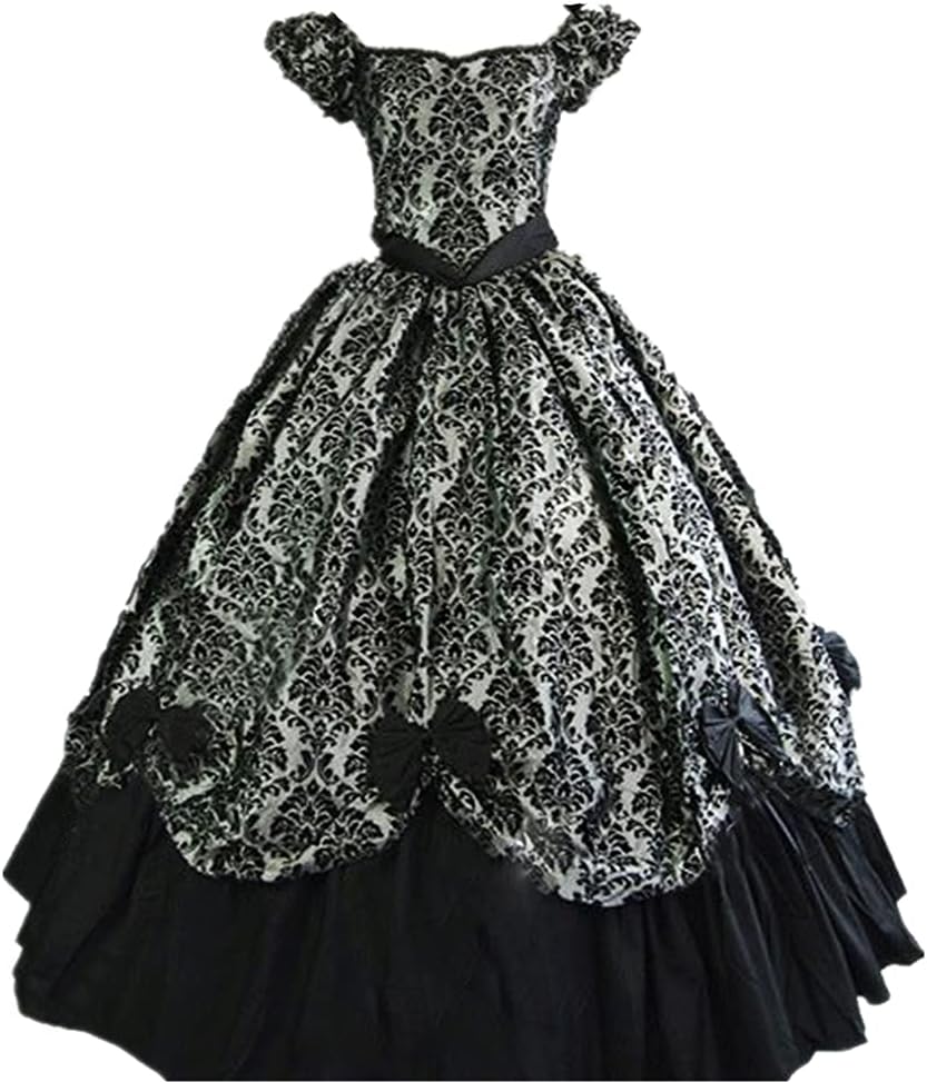 Vestido de baile rococó para mujer, estilo victoriano, gótico: Amazon ...