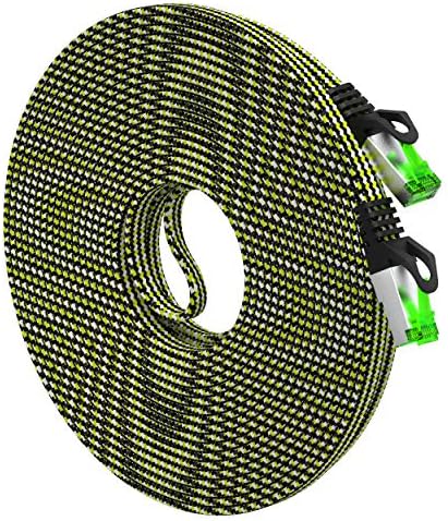 Cat 7 Ethernet Cable (33ft, 1-Pack) GearIT High Speed Nylon Braided ...