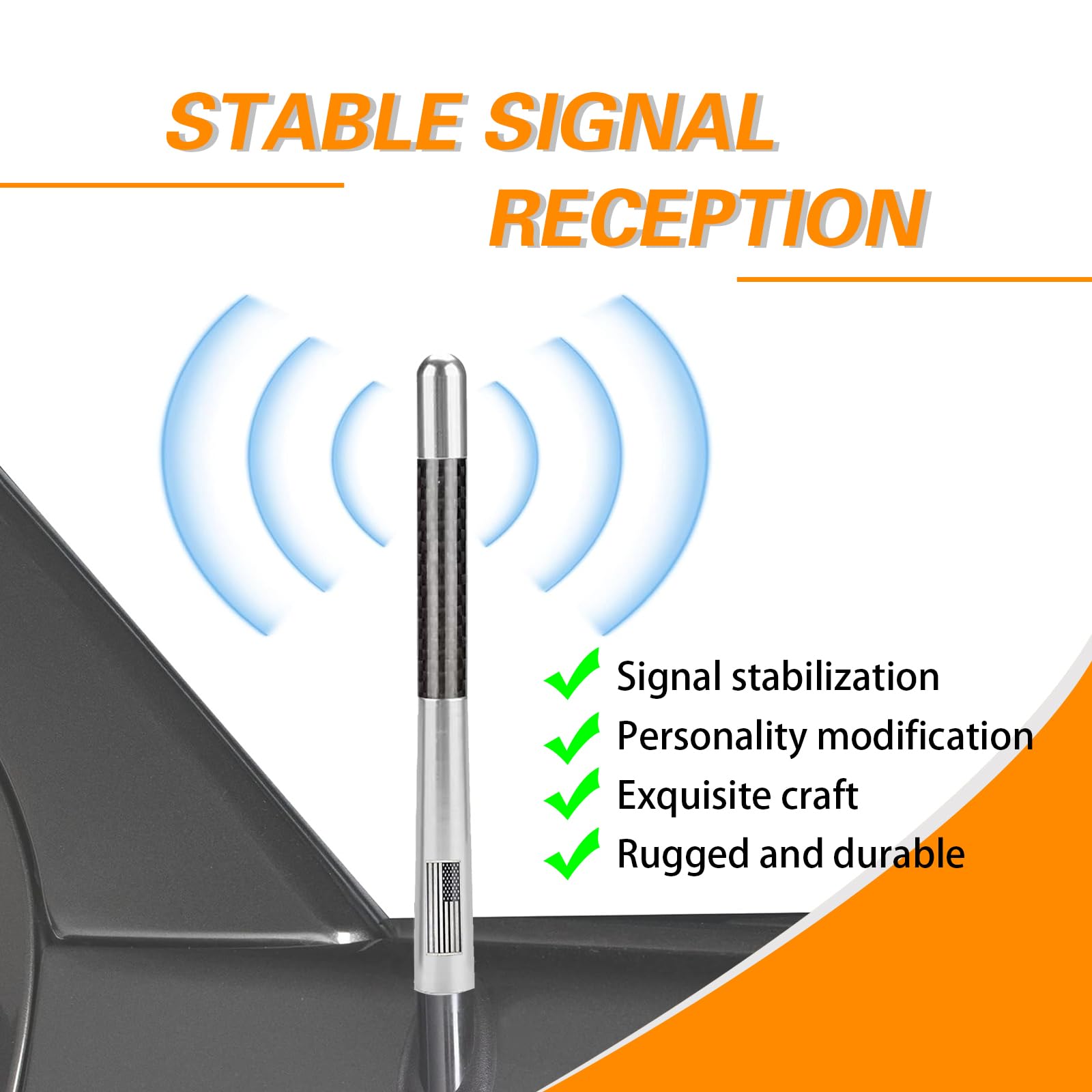Mua 1 PC Car American Flag Antenna, Aluminum Alloy Signal Receiver, Top ...