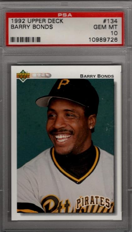 BARRY BONDS 1992 Upper Deck #134 PSA 10 (POP 34)- San Francisco Giants ...