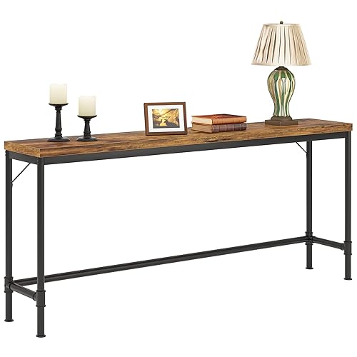 Tribesigns 70.9 Inch Extra Long Console Table, Narrow Sofa Table Behind ...